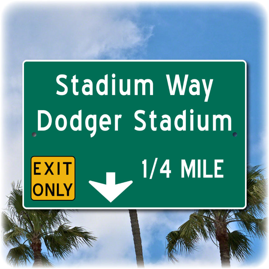 Dodger Stadium Exit Sign, Home of the Los Angeles Dodgers – Travelsigns