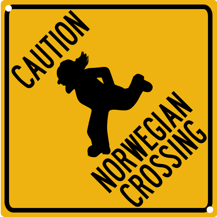 Norwegian Crossing Highway Sign – Travelsigns