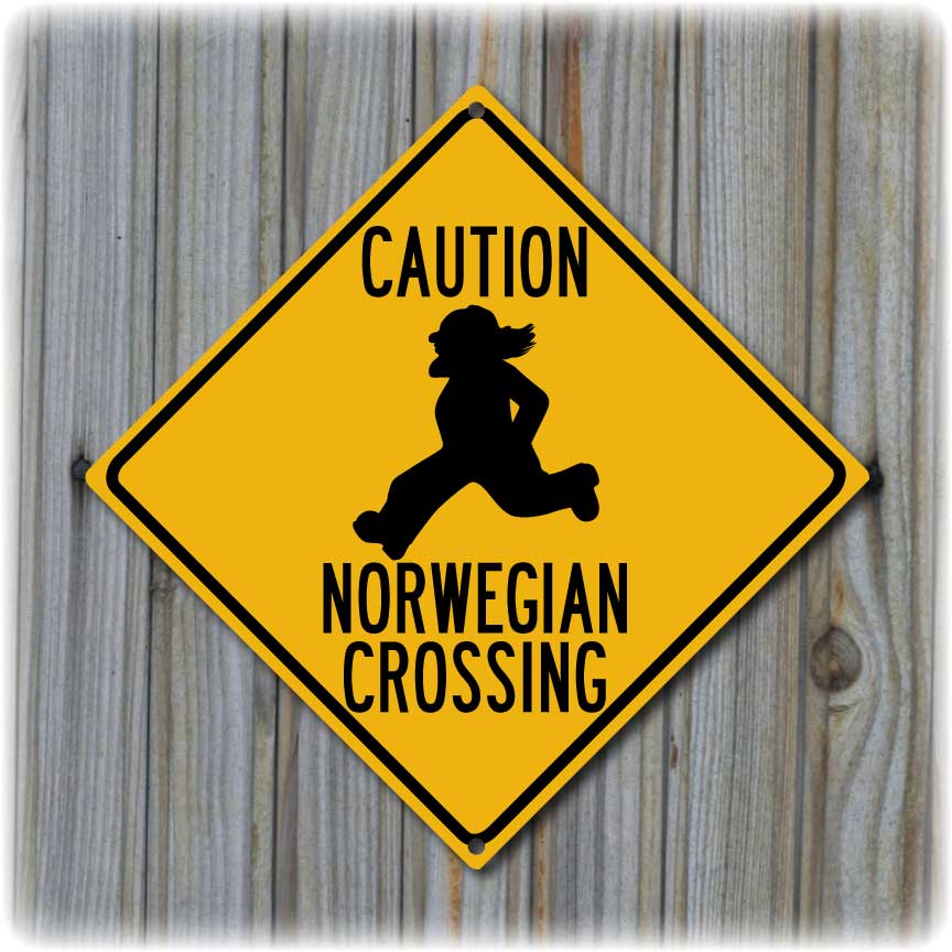 Norwegian Crossing Highway Sign – Travelsigns